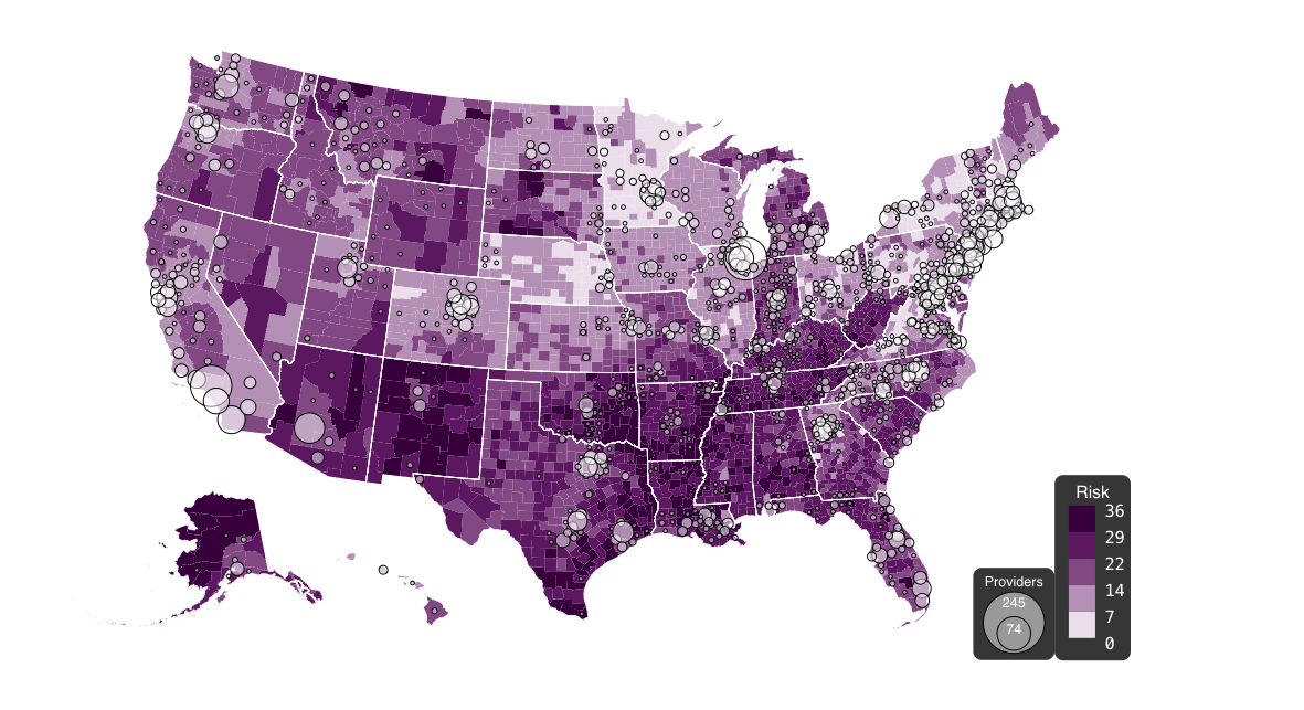 U.S. MMH County Level ‘Risk and Resources’ Map - Policy Center for ...